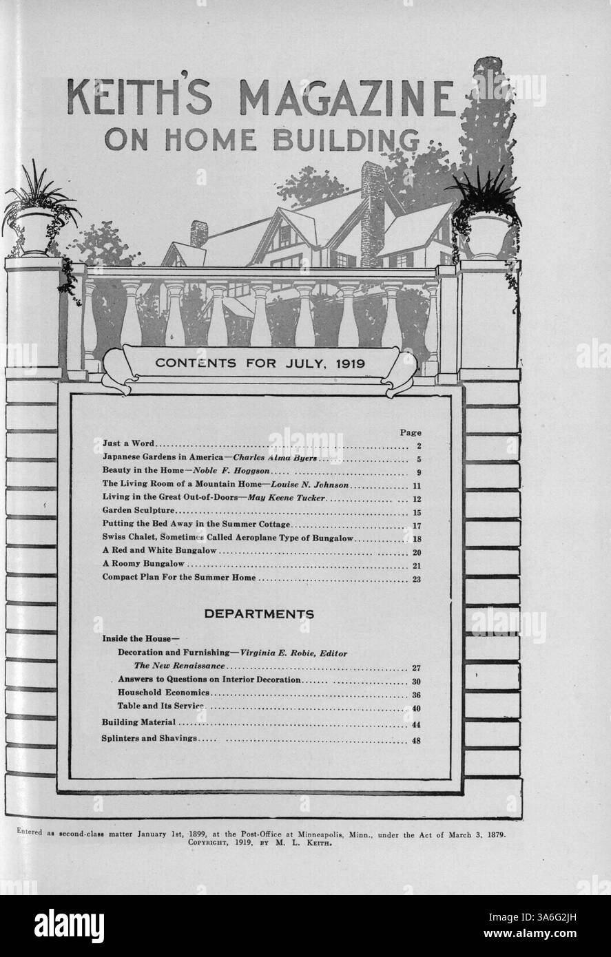 In 1919, Keith's Magazine, curated by architect Max L. Keith, offered ...