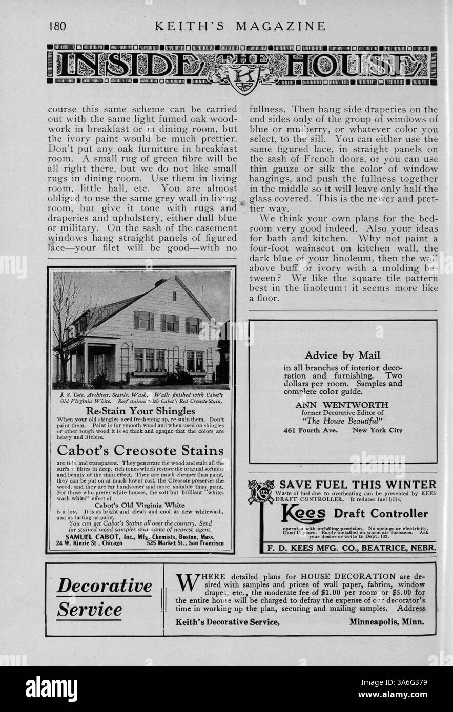 Published in 1919, Keith's Magazine by Max L. Keith features house ...