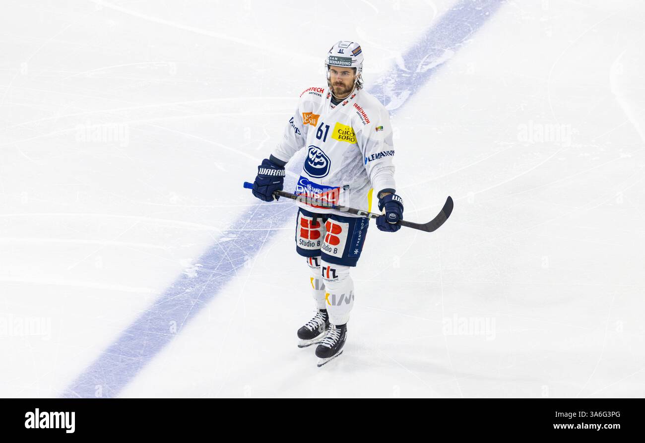 Kloten, Switzerland, 10th Mar 2025: #61 Philippe Maillet, forward HC ...