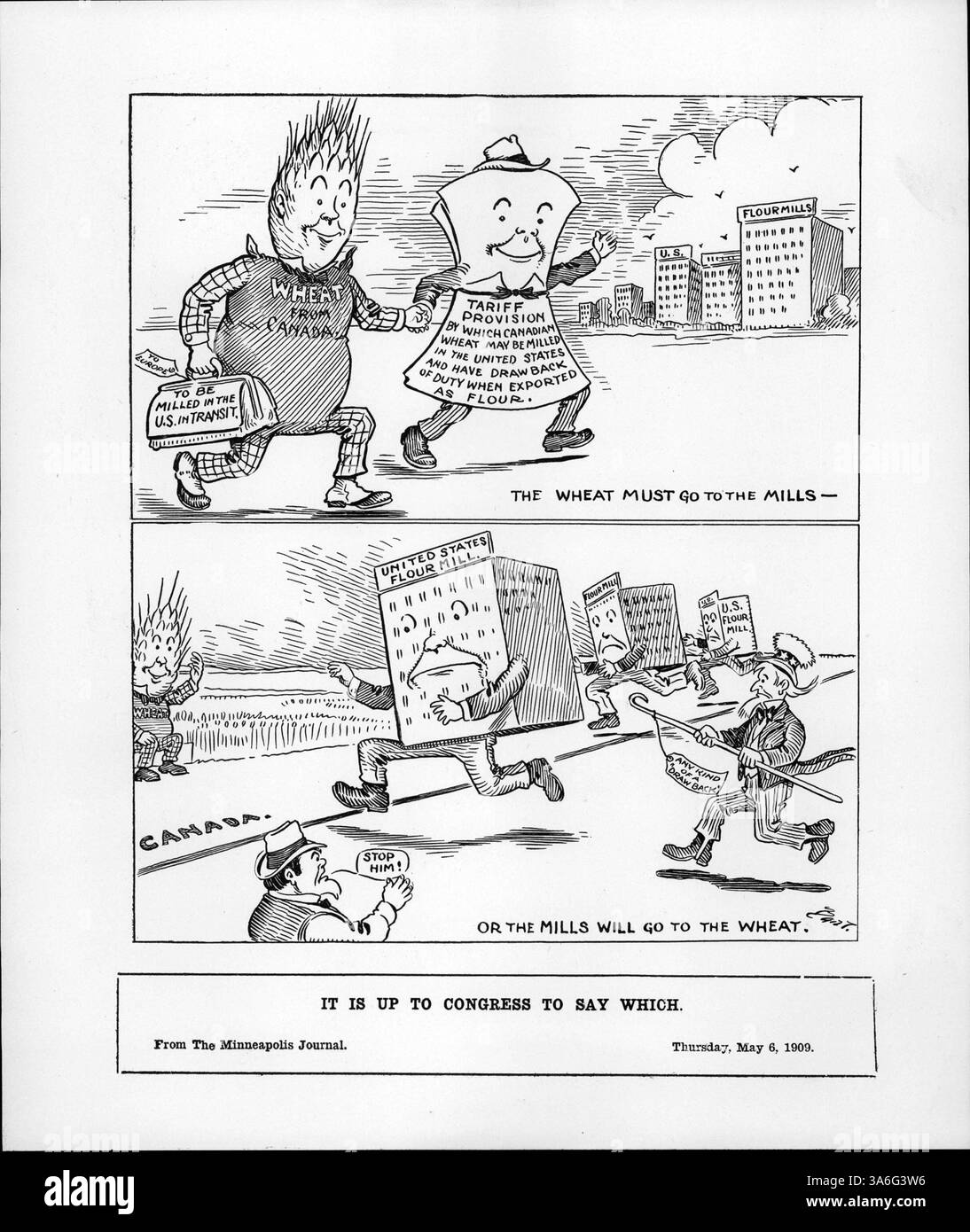 This cartoon from the early 20th century depicts a conversation about ...