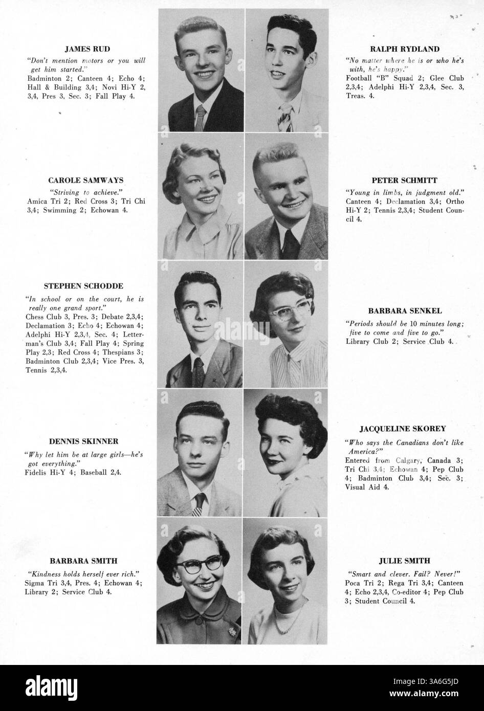 The 1954 Echowan Yearbook captures the highlights of student life ...