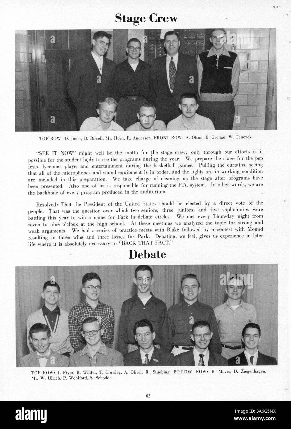 The 1954 Echowan Yearbook documents the school year’s major events at ...