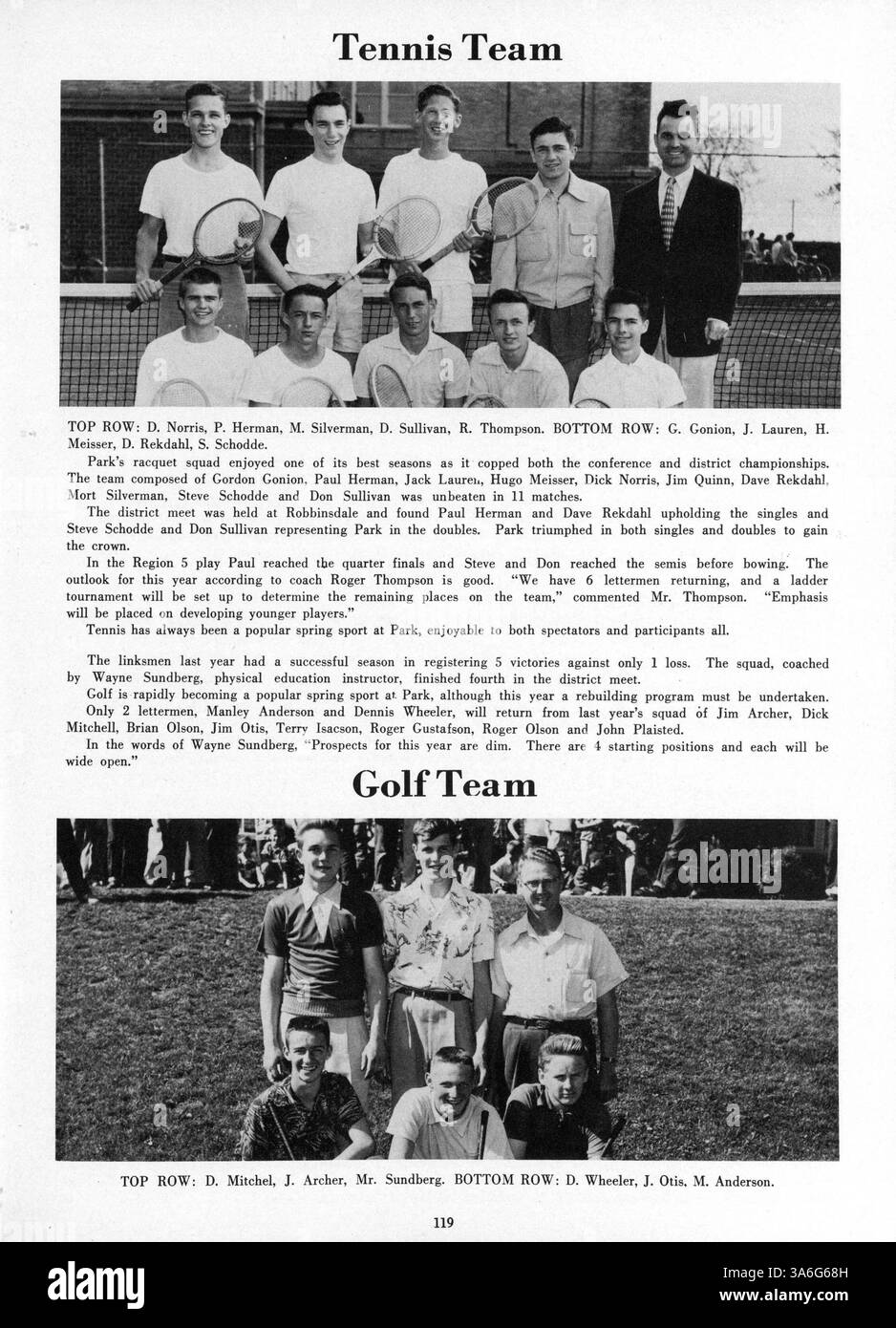 The 1954 Echowan Yearbook of St. Louis Park High School features ...