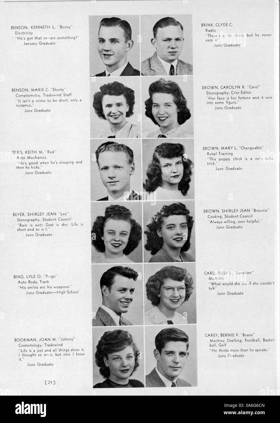This high school yearbook from the 1947 1948 school year documen hi-res stock photography and ...