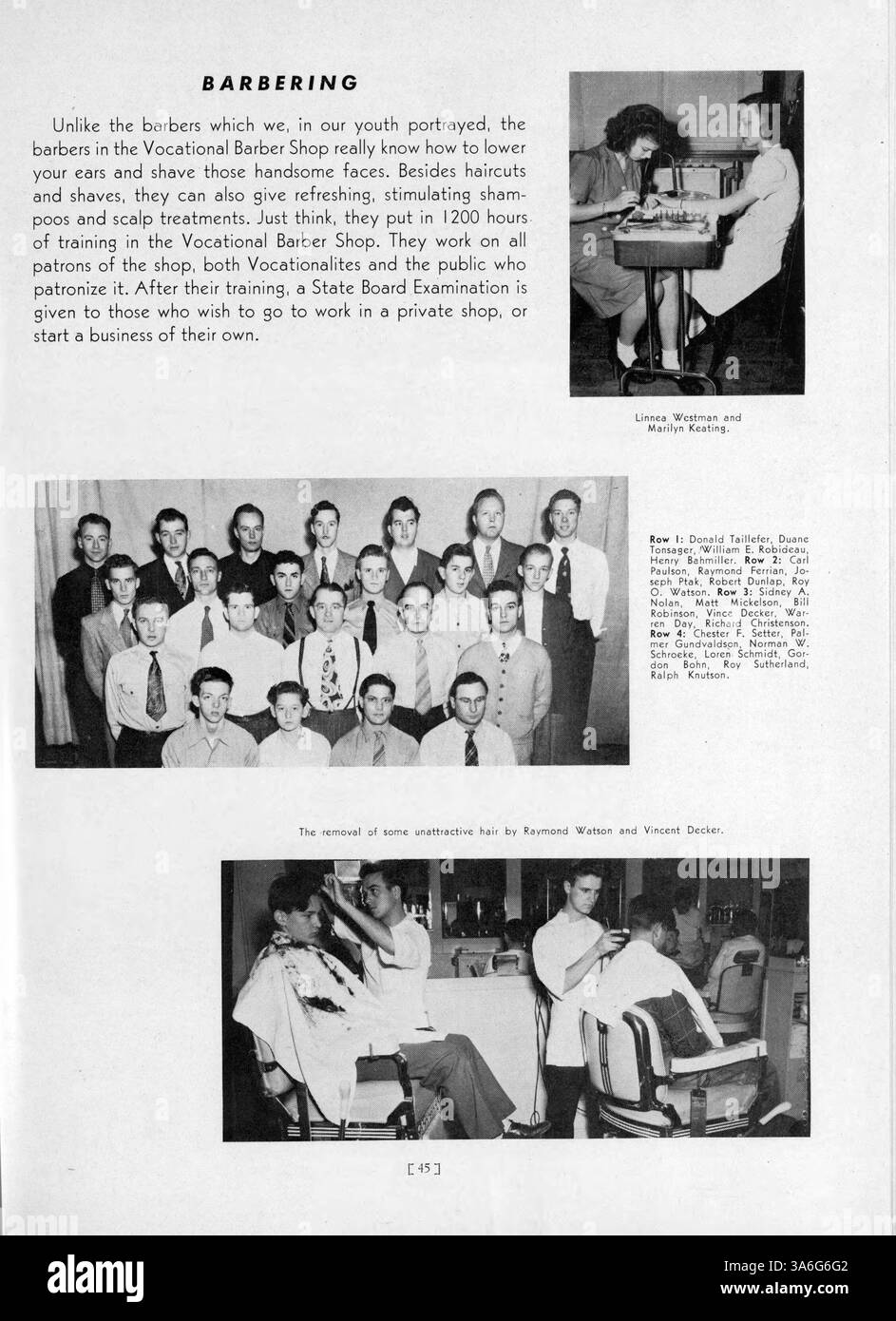 This high school yearbook from 1947 1948 includes details of stu hi-res stock photography and ...