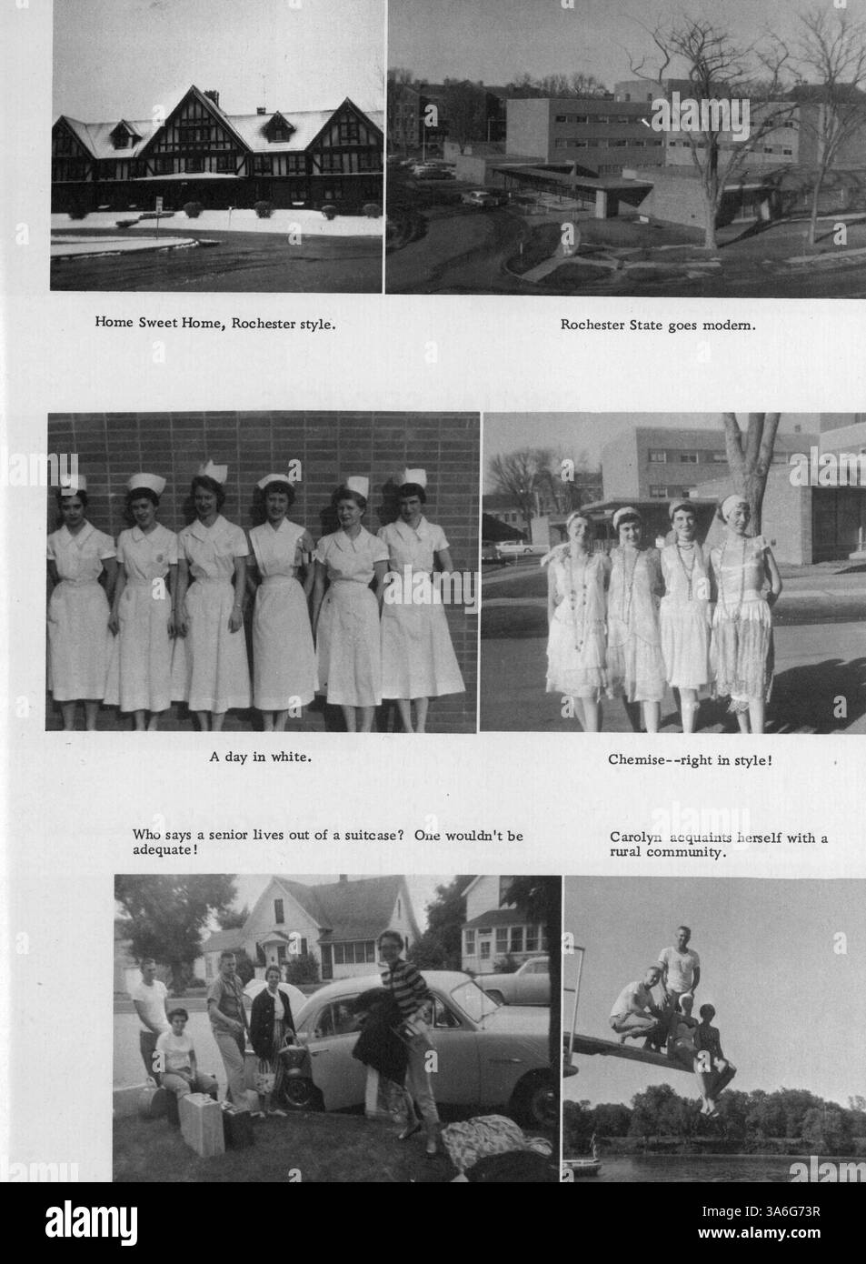Yearbook from 1958 highlights nursing students hi-res stock photography ...
