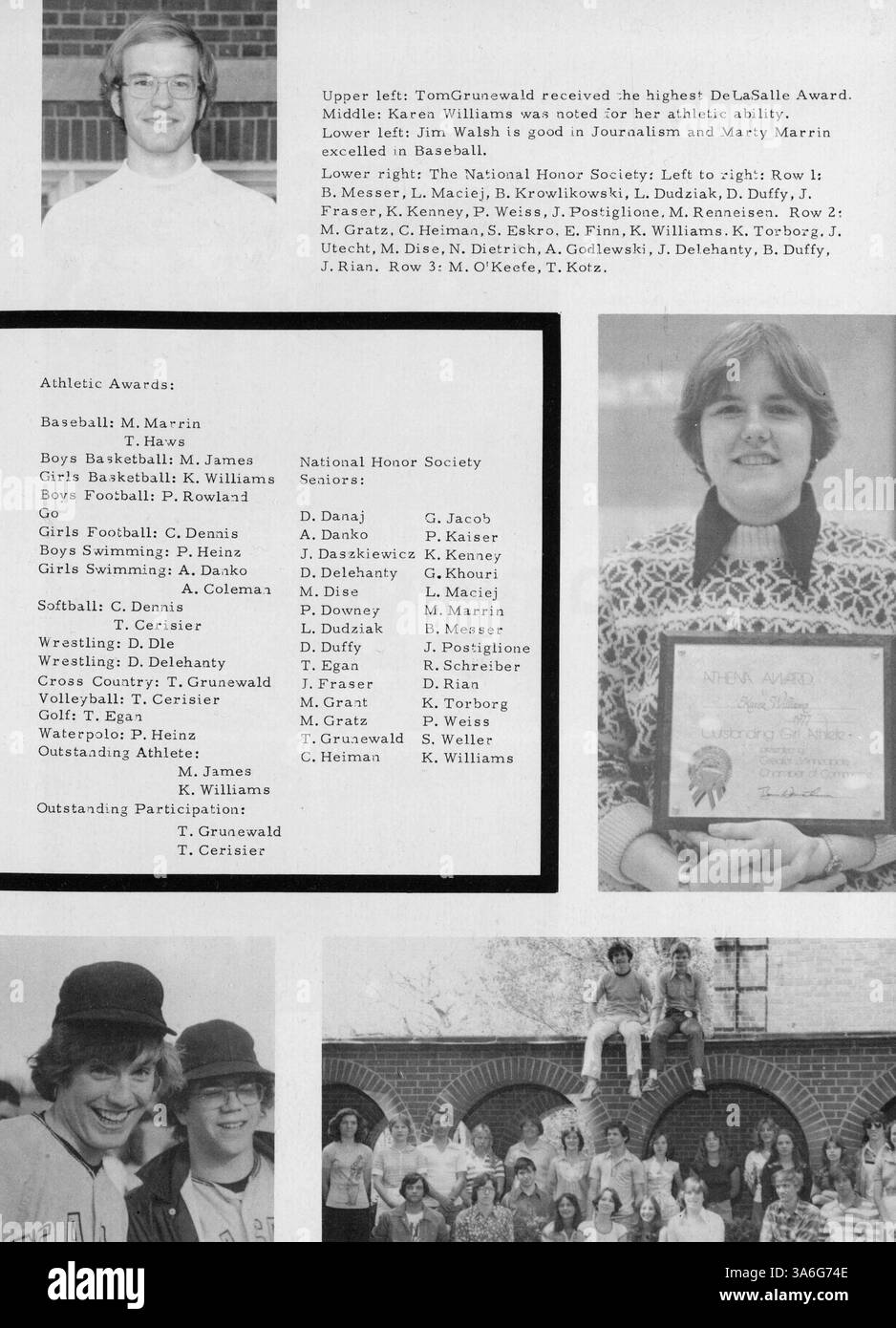 Delta Seventy and Seven, the 1977 De La Salle yearbook, features student portraits, academic ...