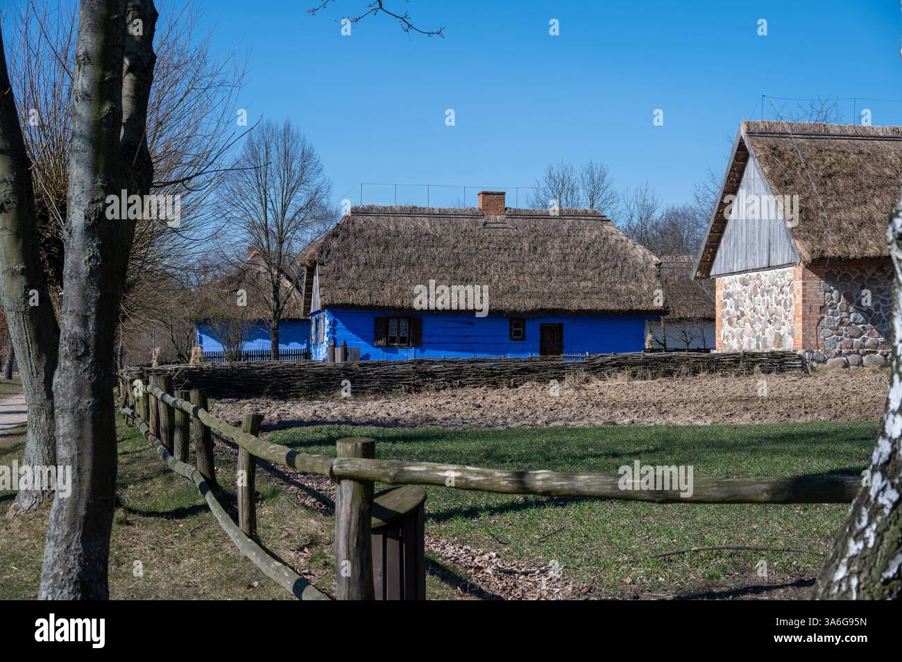 Old buildings, outdoor museum, Sierpc, skansen, Poland Stock Photo - Alamy