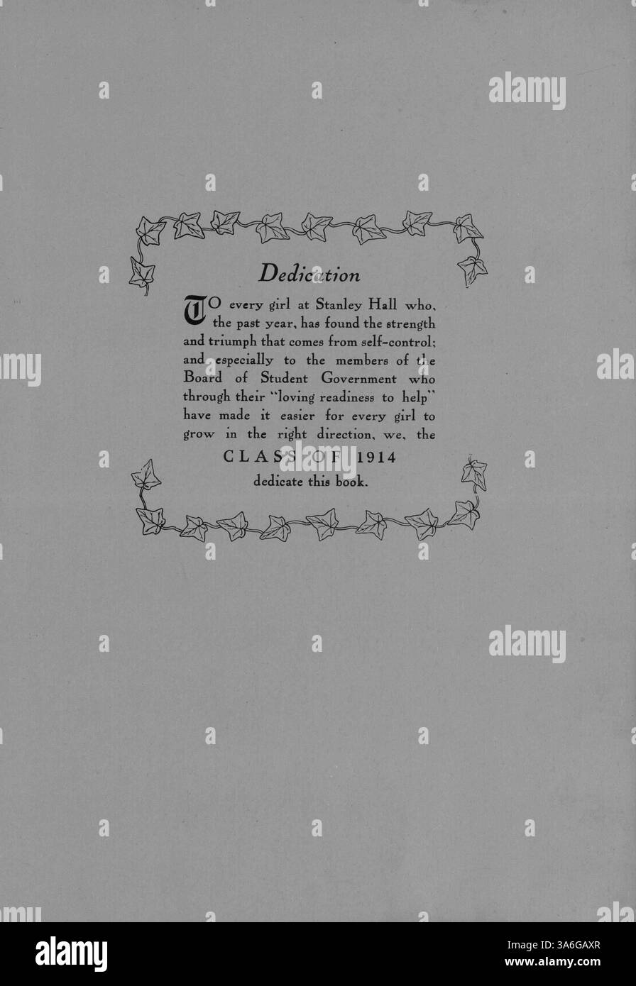 This 1913 yearbook, 'The Moccasin', from Stanley Hall provides a ...