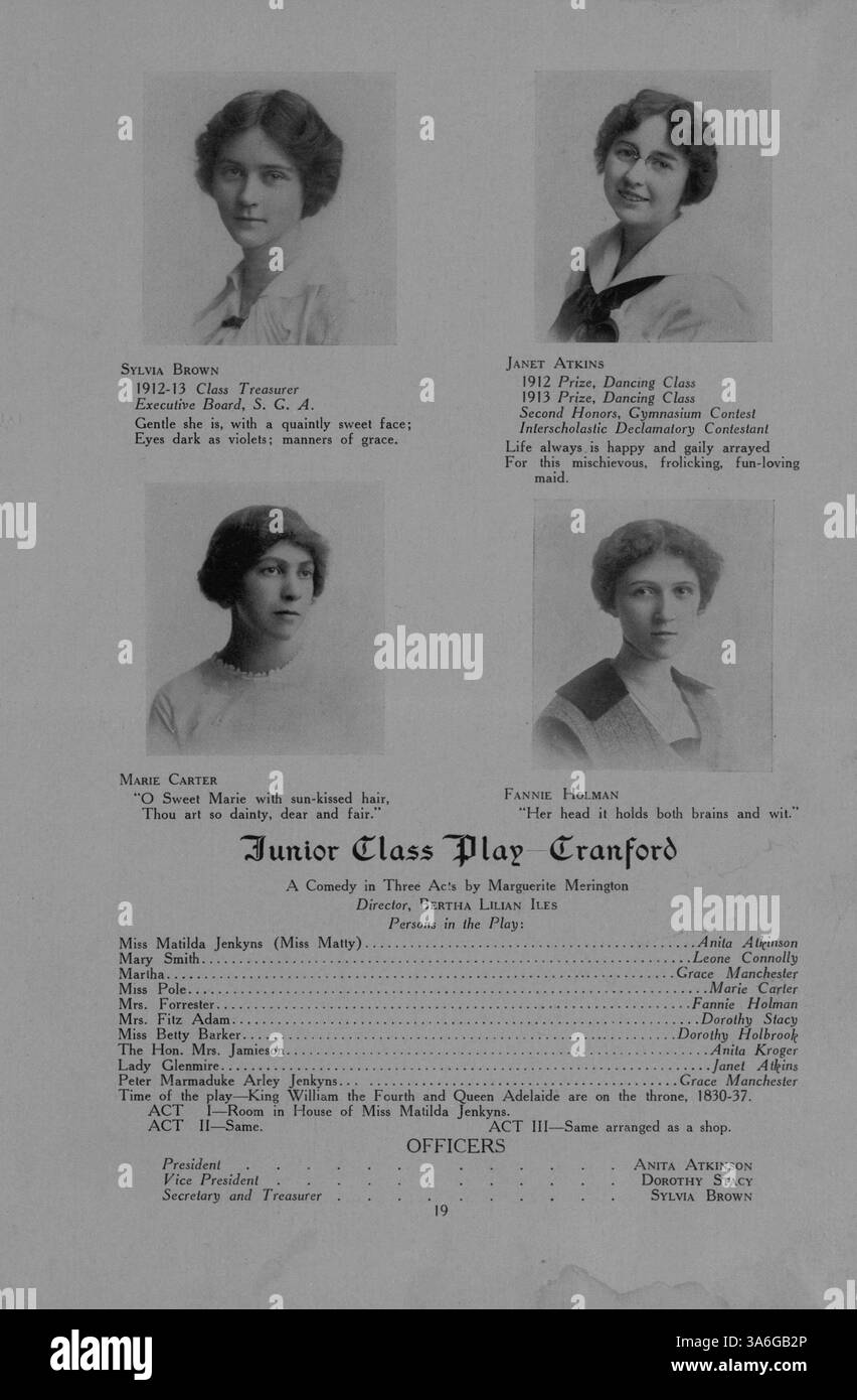The 1913 edition of 'The Moccasin' yearbook from Stanley Hall records ...
