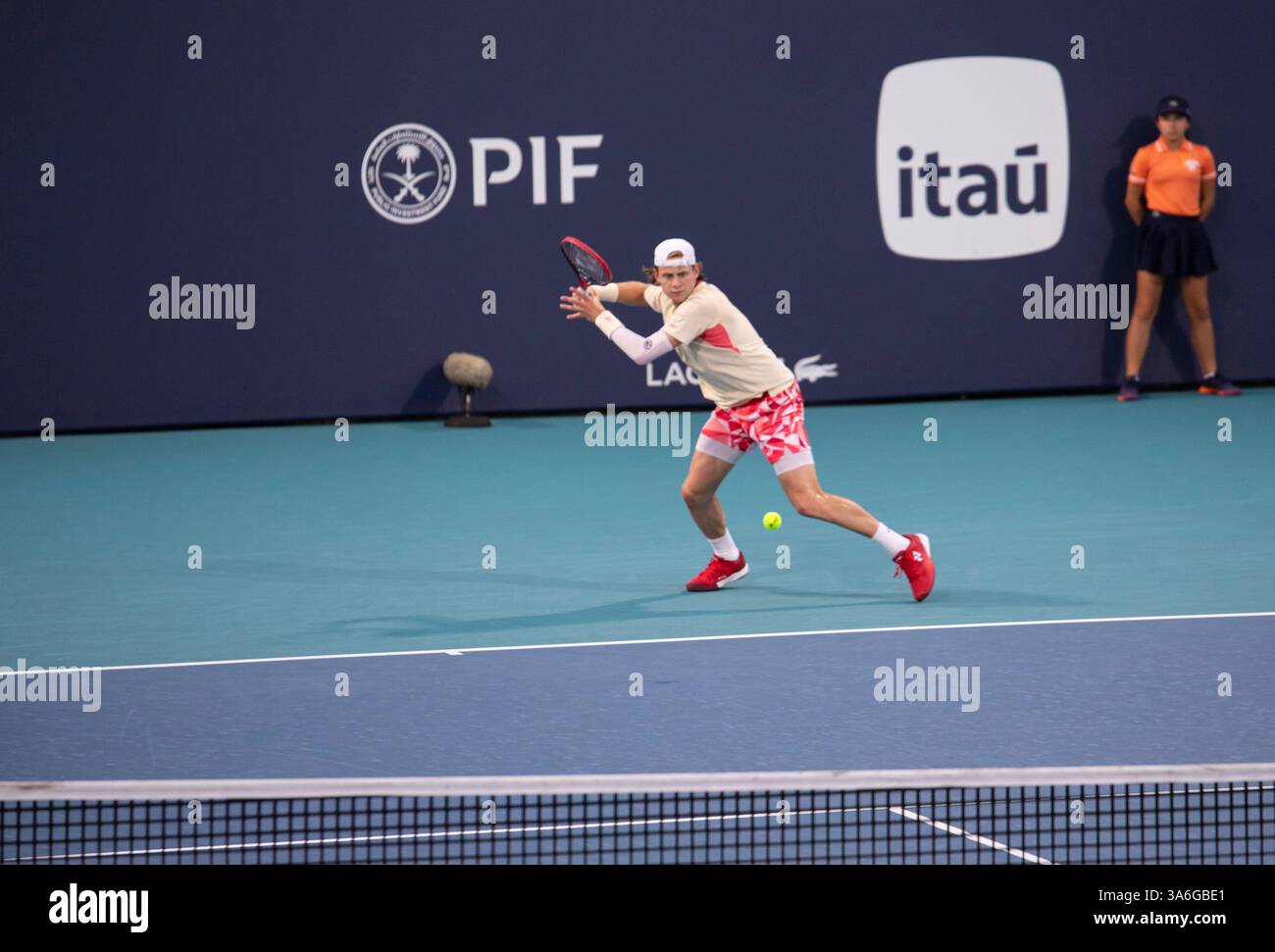 Miami, FL. March 24 2025. Zizou Bergs during the fourth round of the Miami Open 2025 against ...