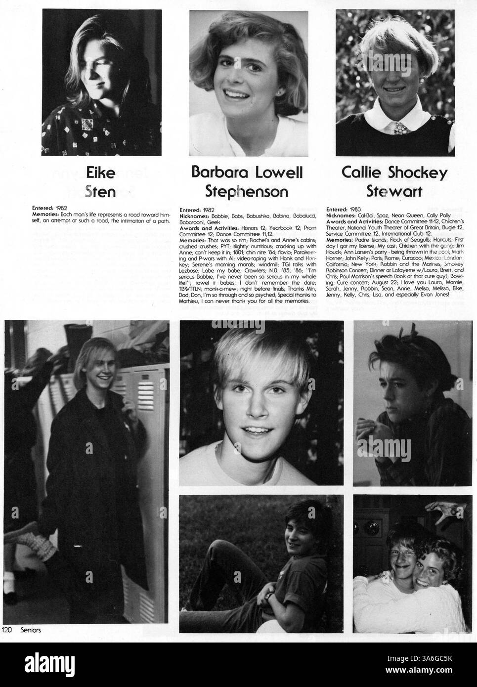Yearbook features key moments of the 1985 1986 school year hi-res stock ...