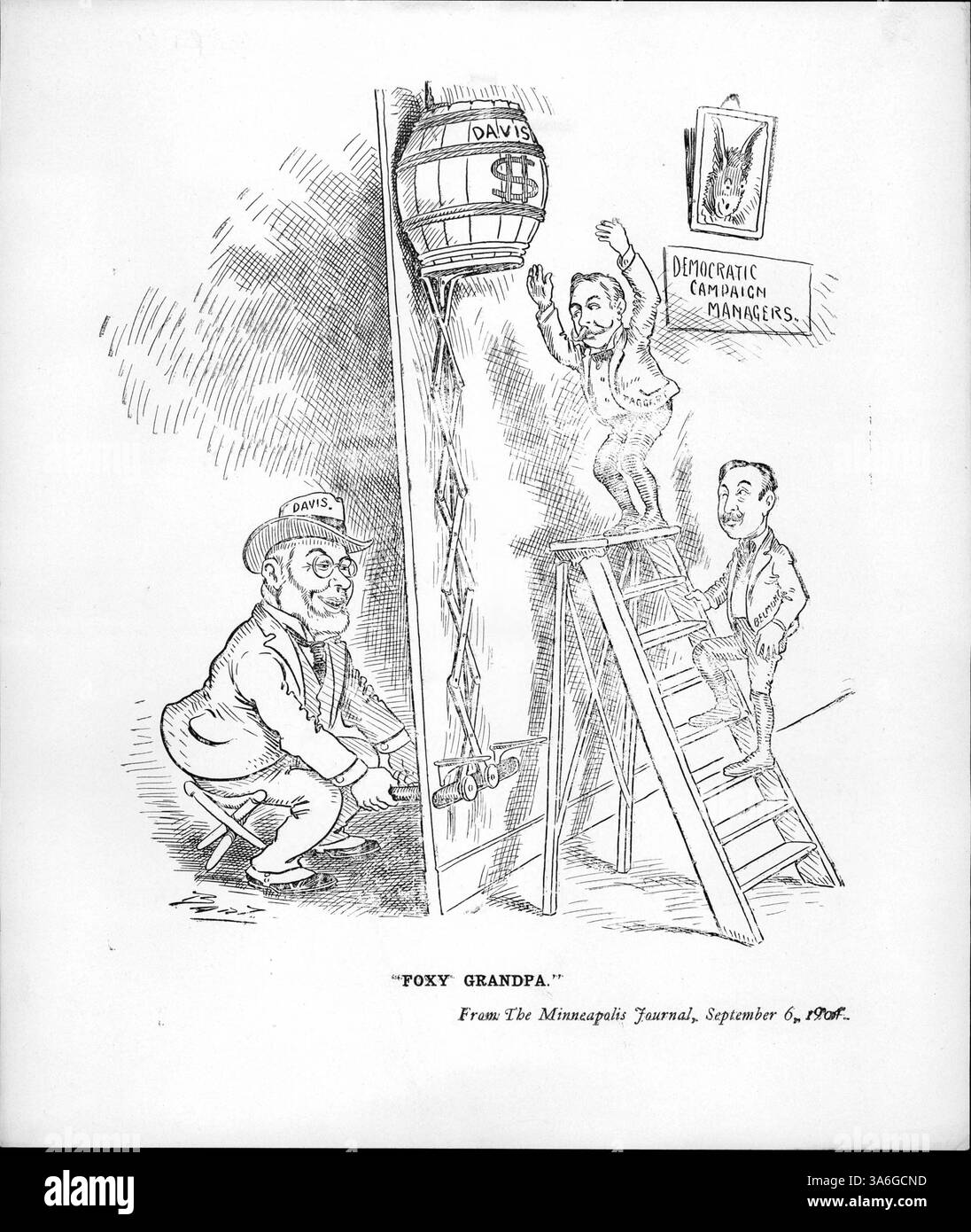 A political cartoon depicts Vice Presidential candidate Henry G. Davis ...