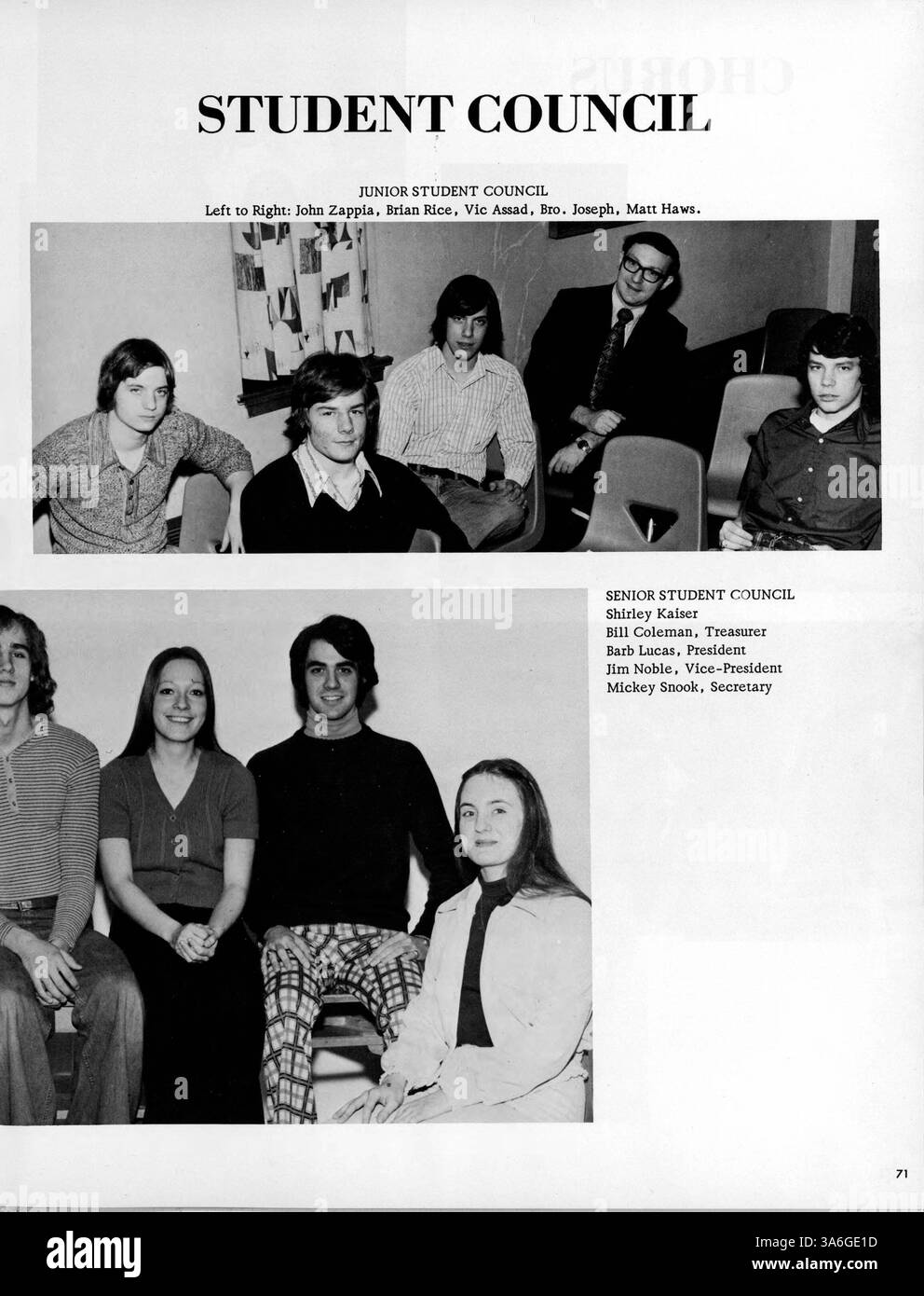 This 1974 yearbook from de la salle captures the events hi-res stock ...
