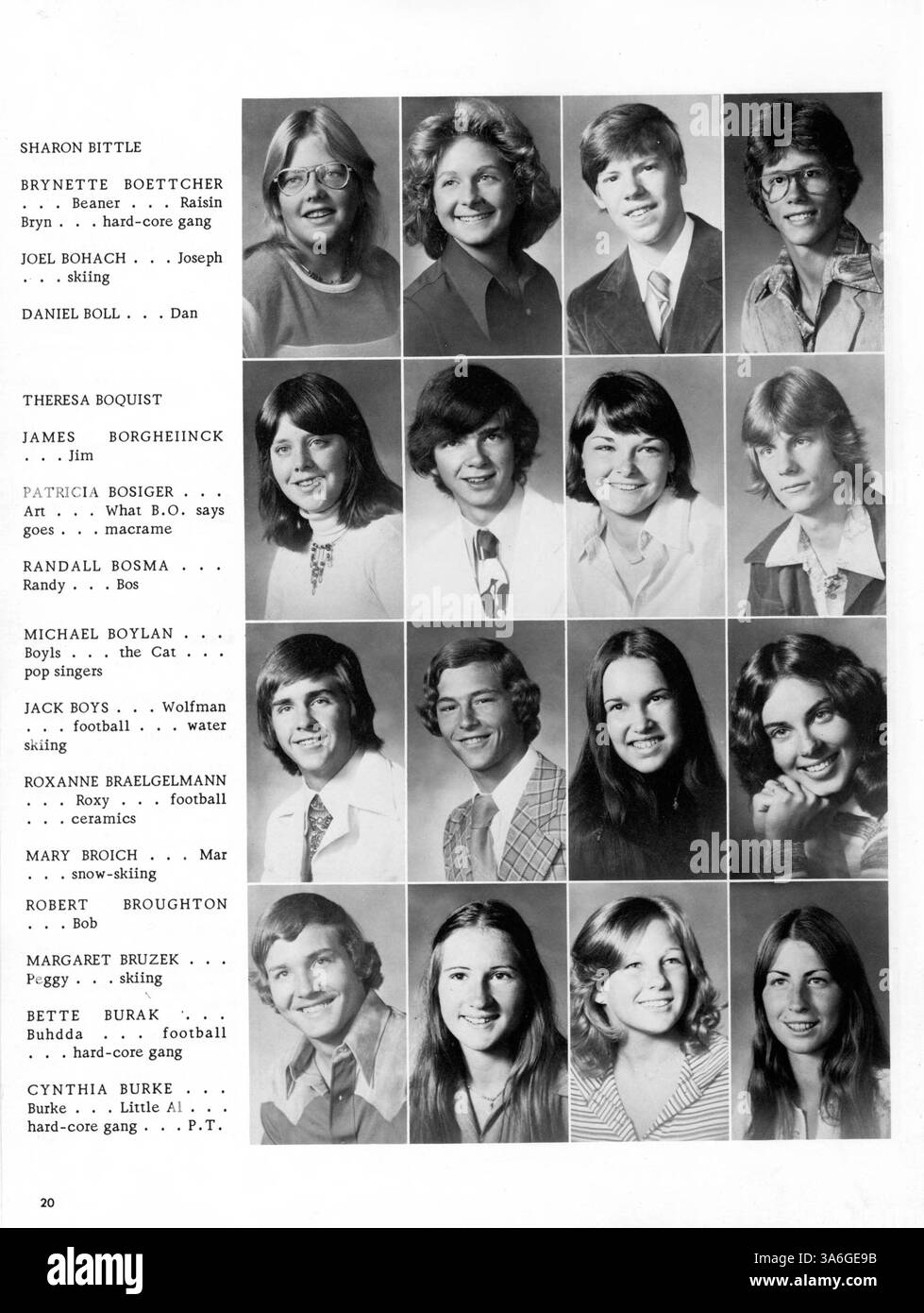 The 1977 mohian yearbook from mound westonka high documents students hi-res stock photography ...