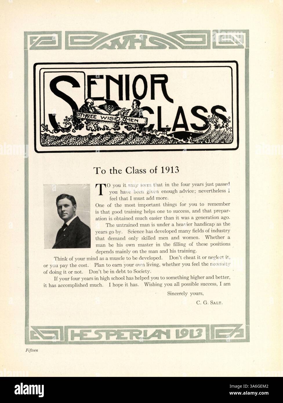 A 1913 edition of the Hesperian yearbook, showcasing West High School’s ...