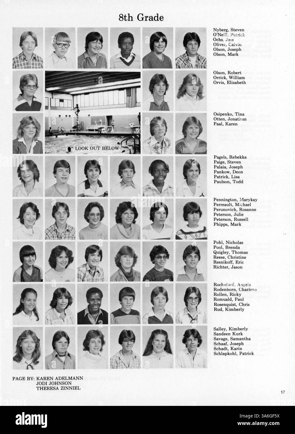 The Brooklyn Junior High Yearbook from 1981 records the 1977-1978 school year with images of ...