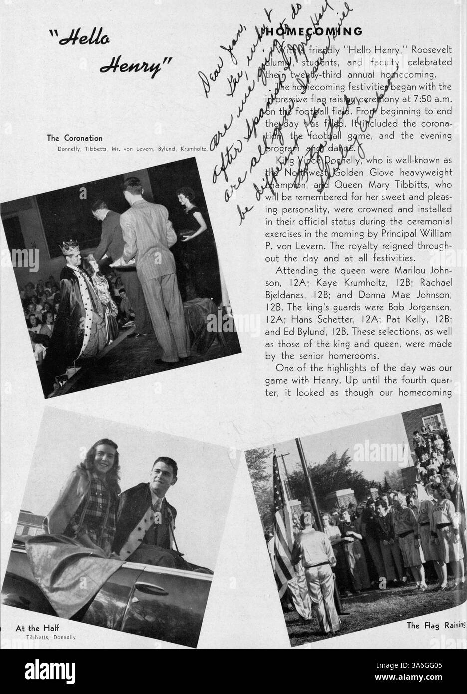 The 1948 Roosevelt High School yearbook features student portraits ...