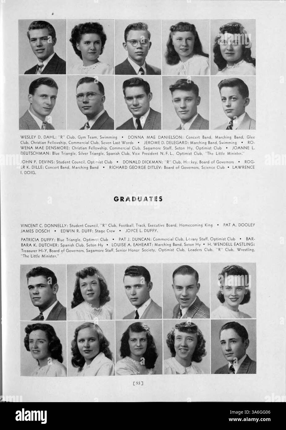 The 1948 Roosevelt High yearbook features key moments from the 1947-1948 school year ...