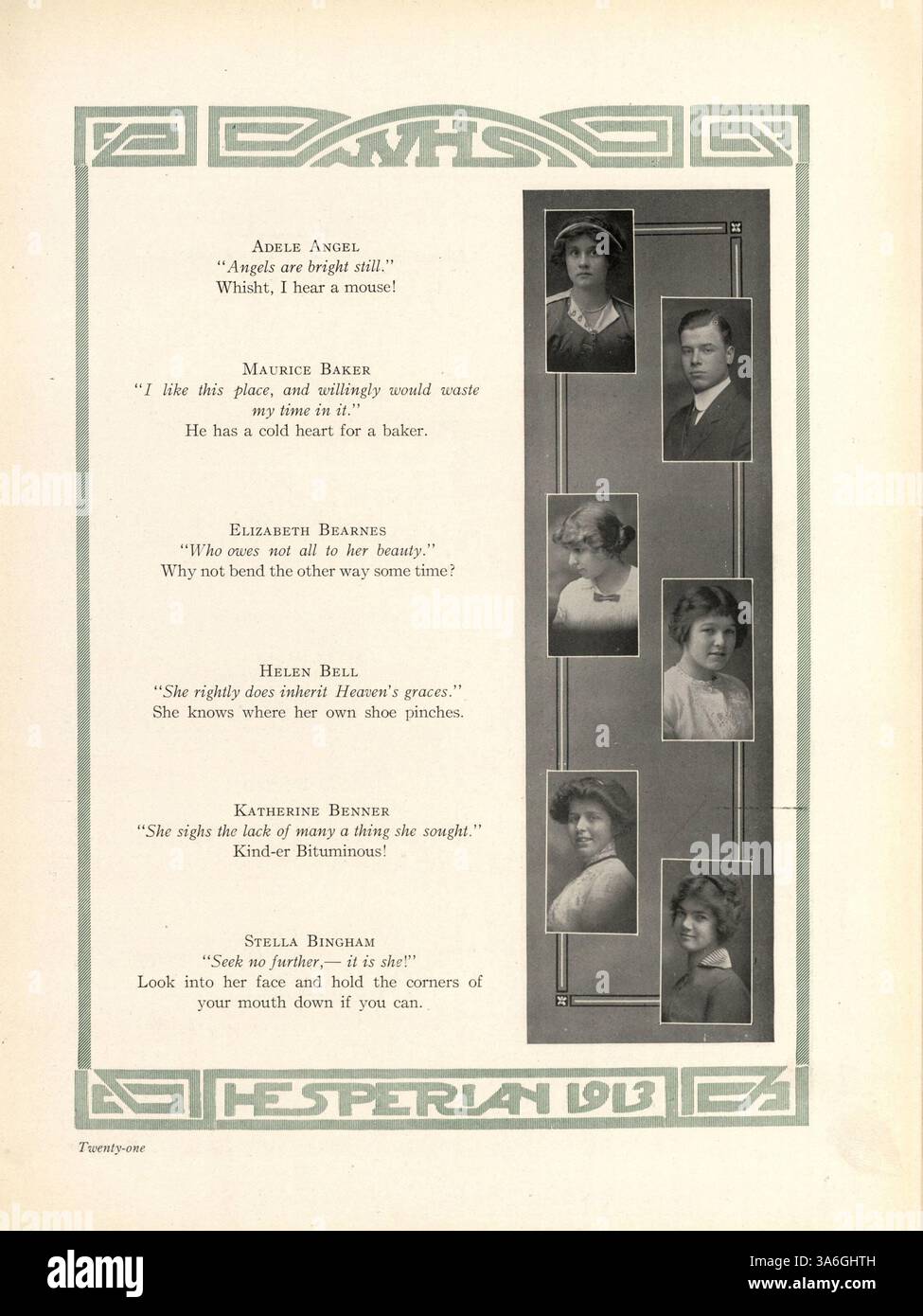 A 1913 West High School yearbook, Hesperian, documenting student life ...