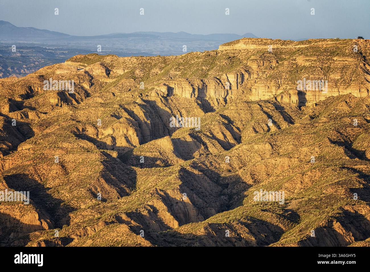 The breathtaking landscape of Granada Geopark showcases vast eroded ...