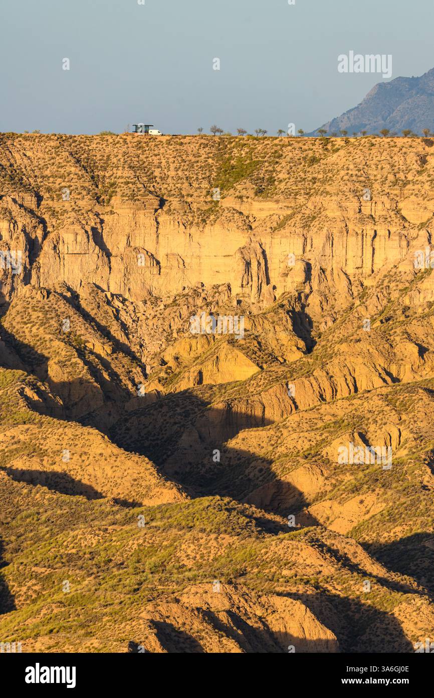 The breathtaking landscape of Granada Geopark showcases vast eroded ...
