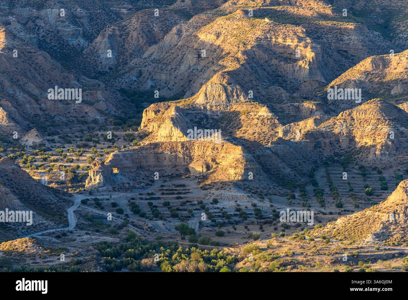 The breathtaking landscape of Granada Geopark showcases vast eroded ...