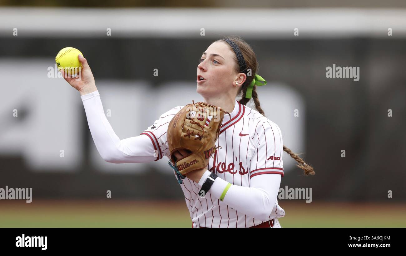 St. Joe's utility player Sarah Cancila makes a play against ...