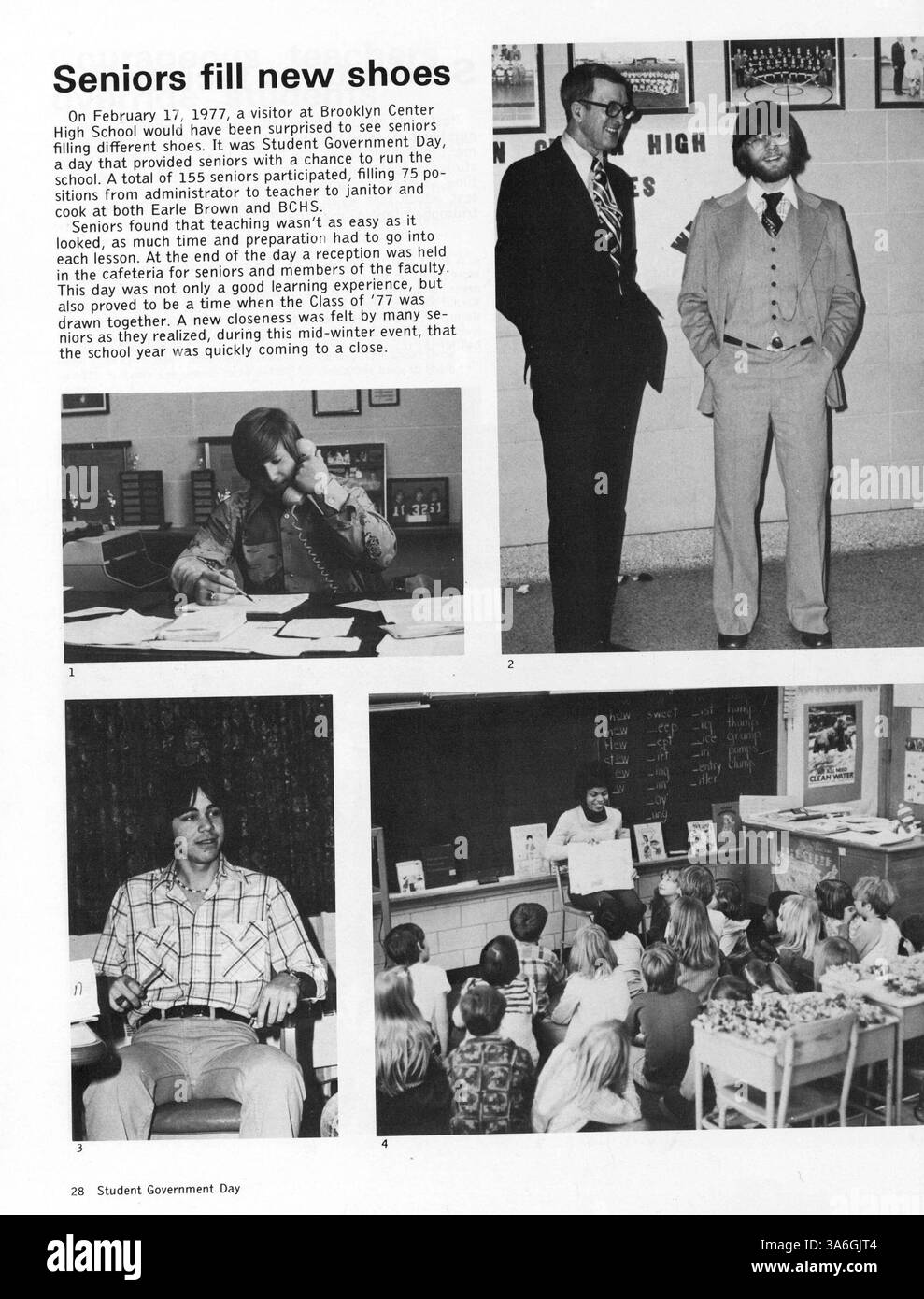 The 1977 yearbook from Brooklyn Center High School documents the ...