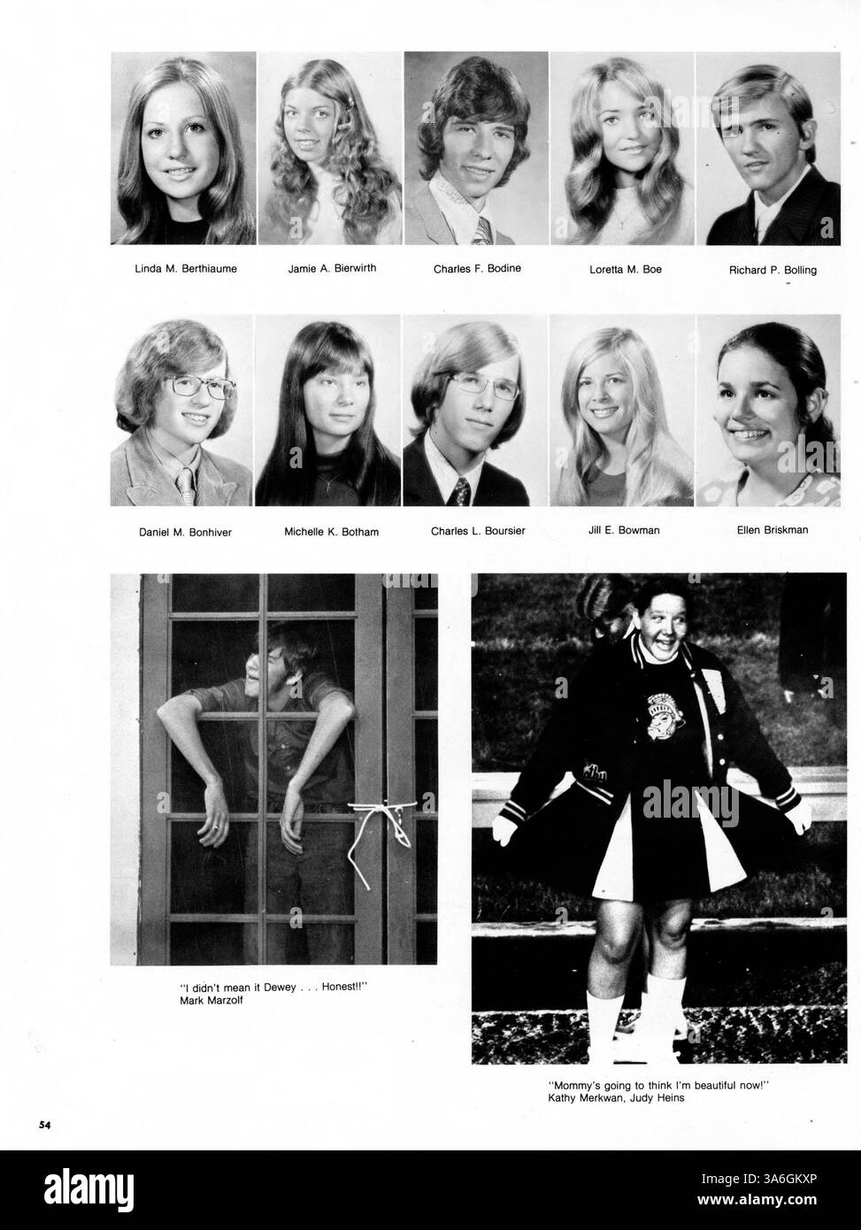 Covering the 1971 1972 school year at wayzata high school hi-res stock ...