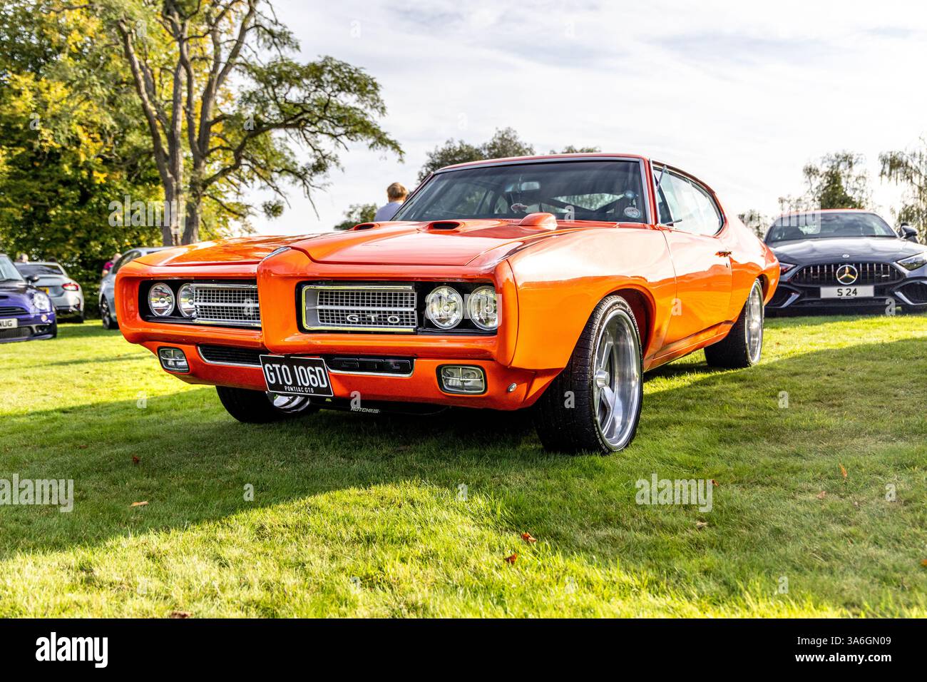 Bristol , UK - October 8, 2023: 1969 Pontiac GTO The Judge orange ...