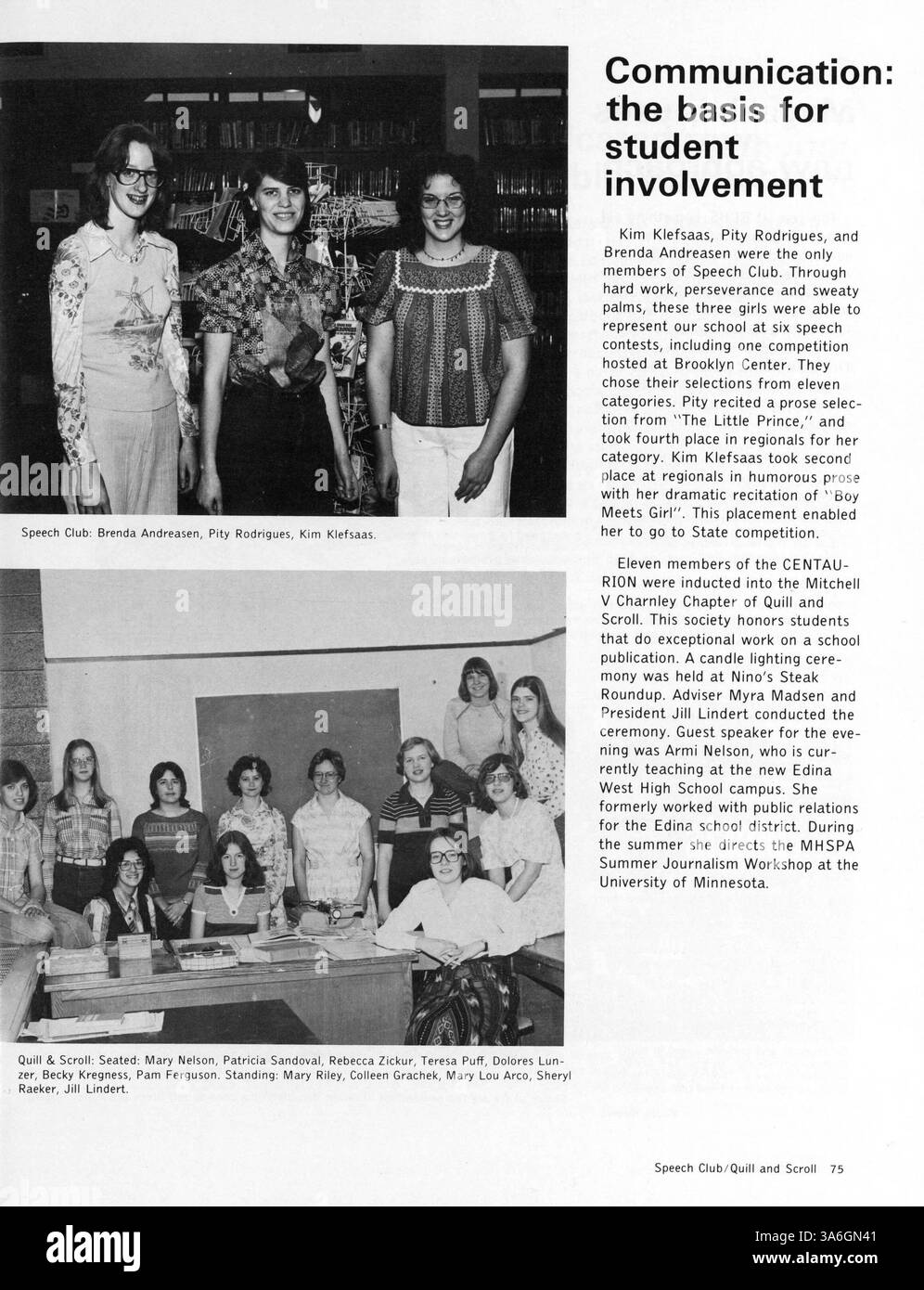 The 1977 Brooklyn Center High School yearbook documents student and ...