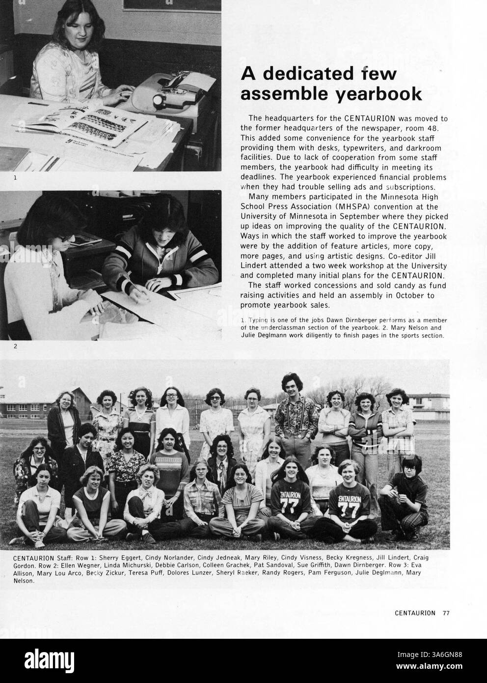 The 1977 yearbook from Brooklyn Center High School highlights student ...