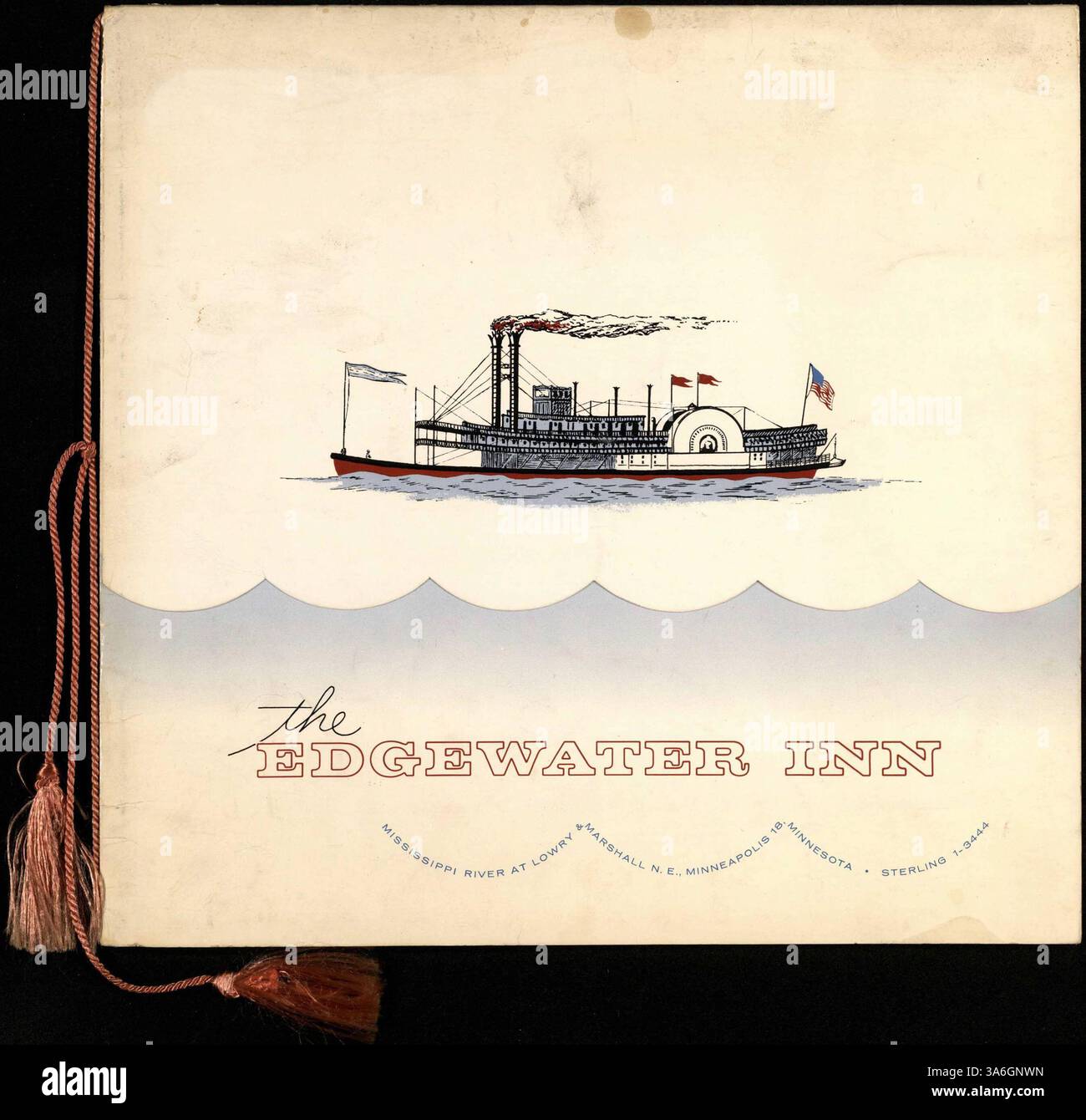 This detailed menu from the Edgewater Inn features a variety of dishes ...