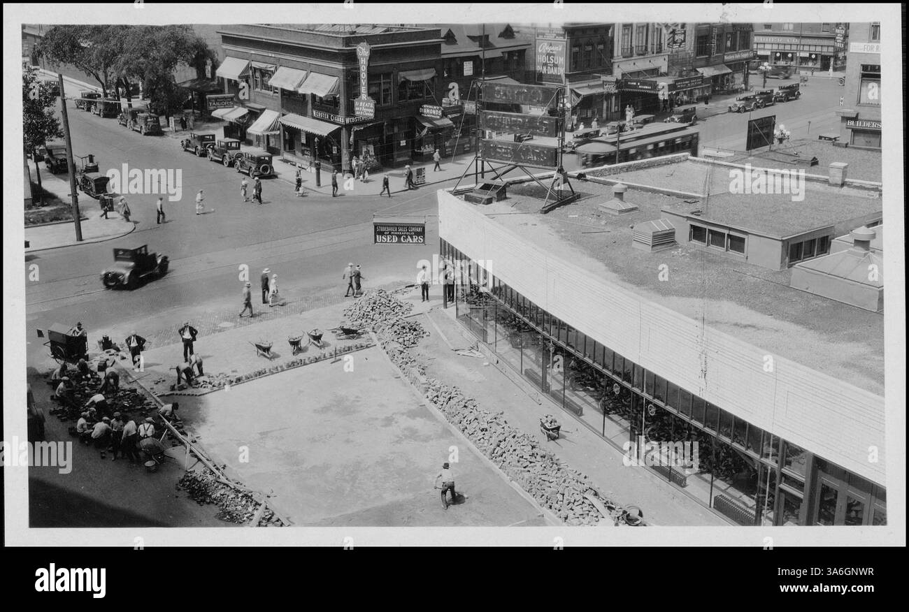 This photo captures Tenth Street in Minneapolis before its widening ...