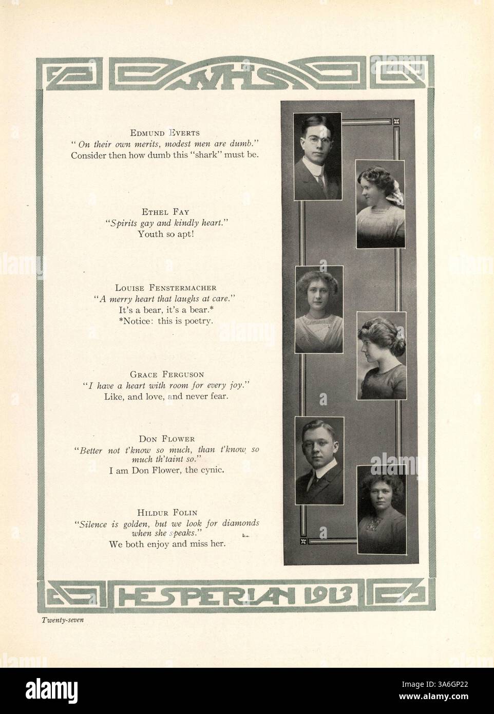 Notable school events from the 1912 1913 school year hi-res stock ...