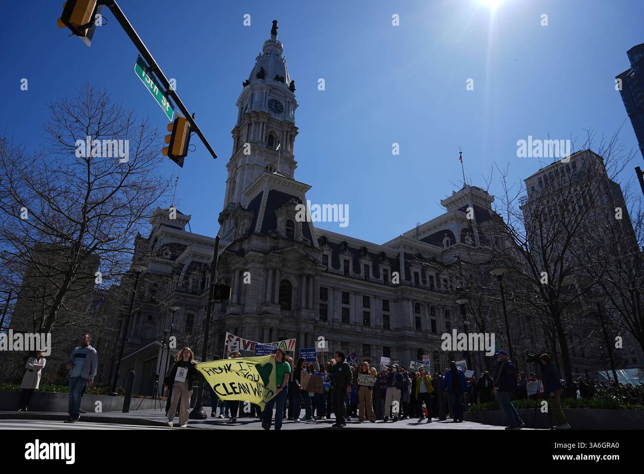 Environmental Protection Agency employees and their supporters take ...