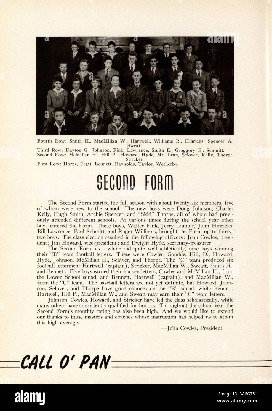 The 1942 Blake Yearbook, Call-O'-Pan, captures student portraits ...