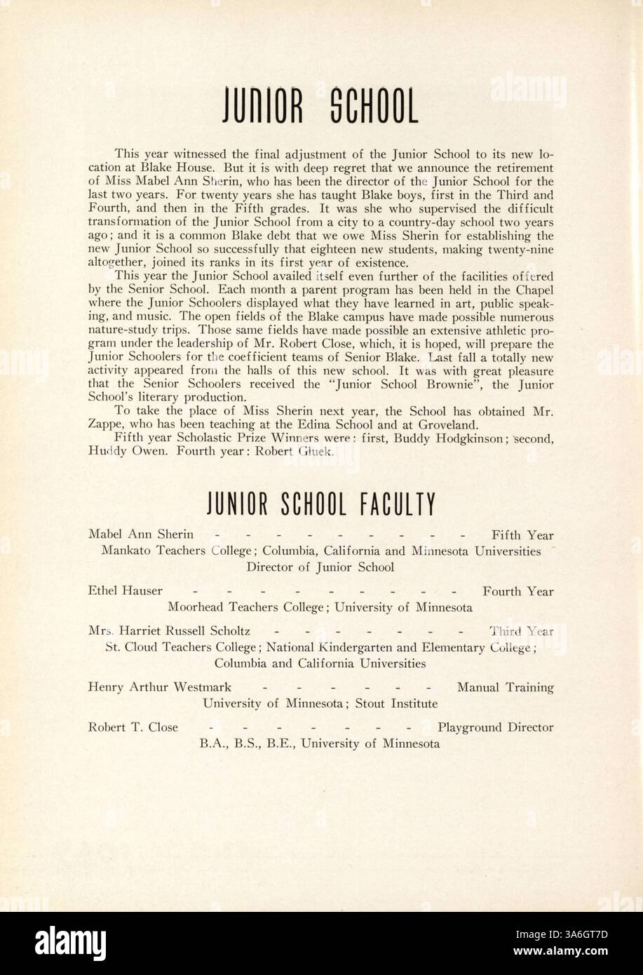 This 1941 yearbook from blake school documents the students hi-res ...