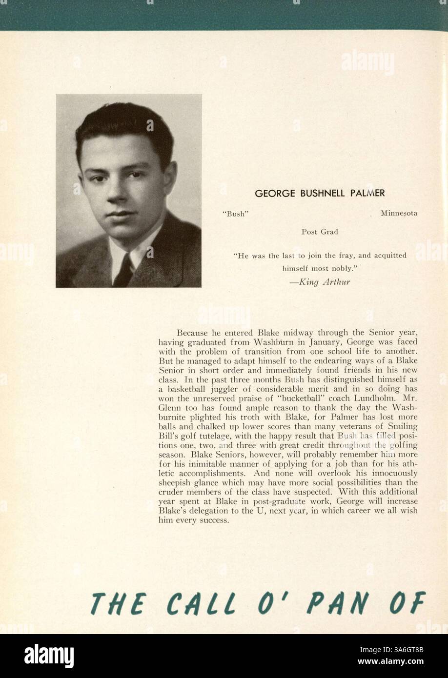 This 1942 edition of Blake's Call-O'-Pan yearbook captures student activities, athletics ...