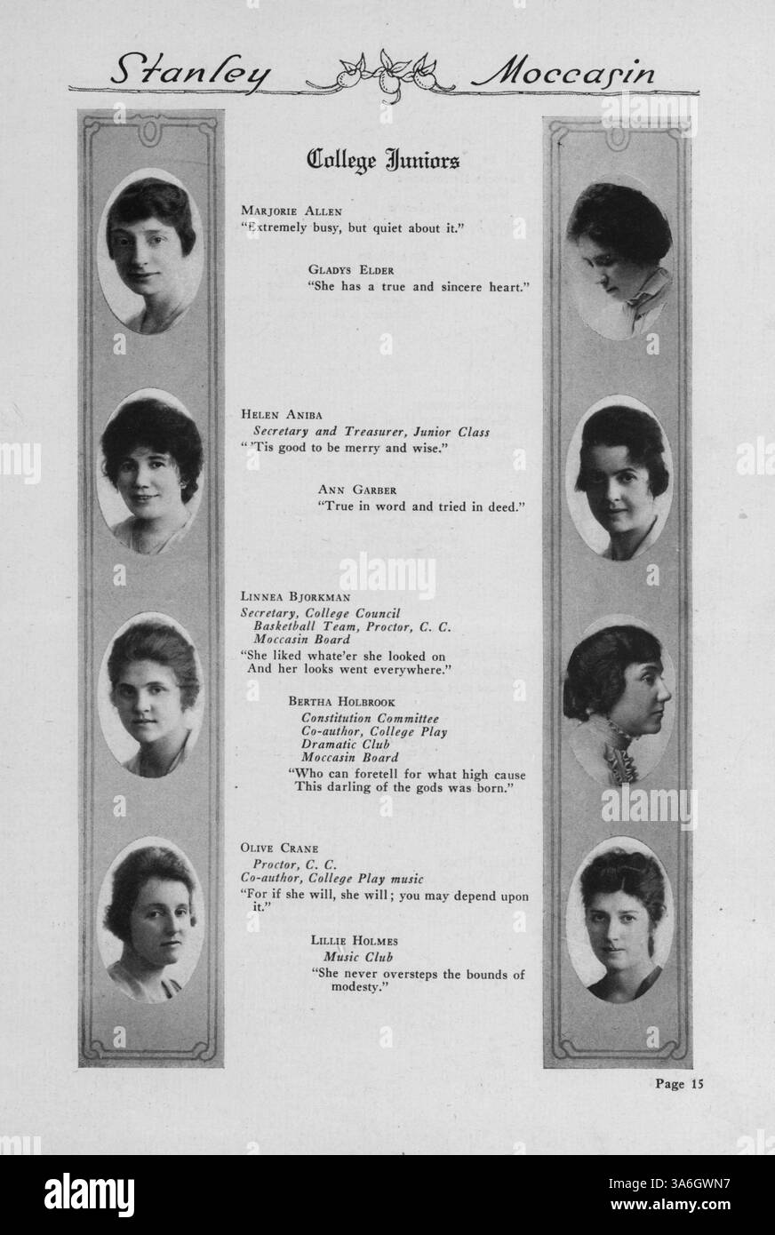 The 'Moccasin 1917' yearbook documents key events and achievements of Stanley Schools during the ...