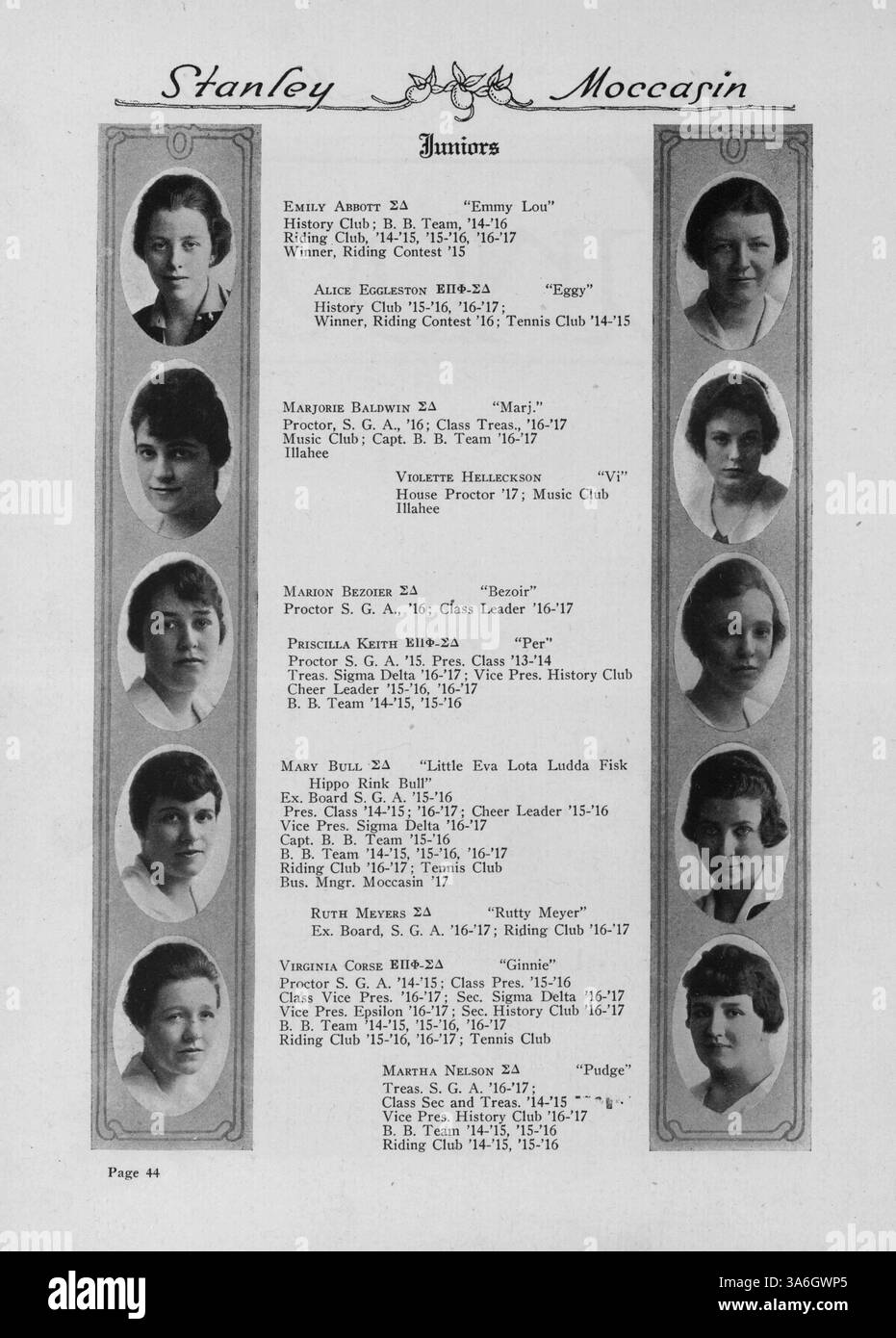 The 'Moccasin 1917' yearbook from Stanley Schools offers a glimpse into the 1916-1917 school ...