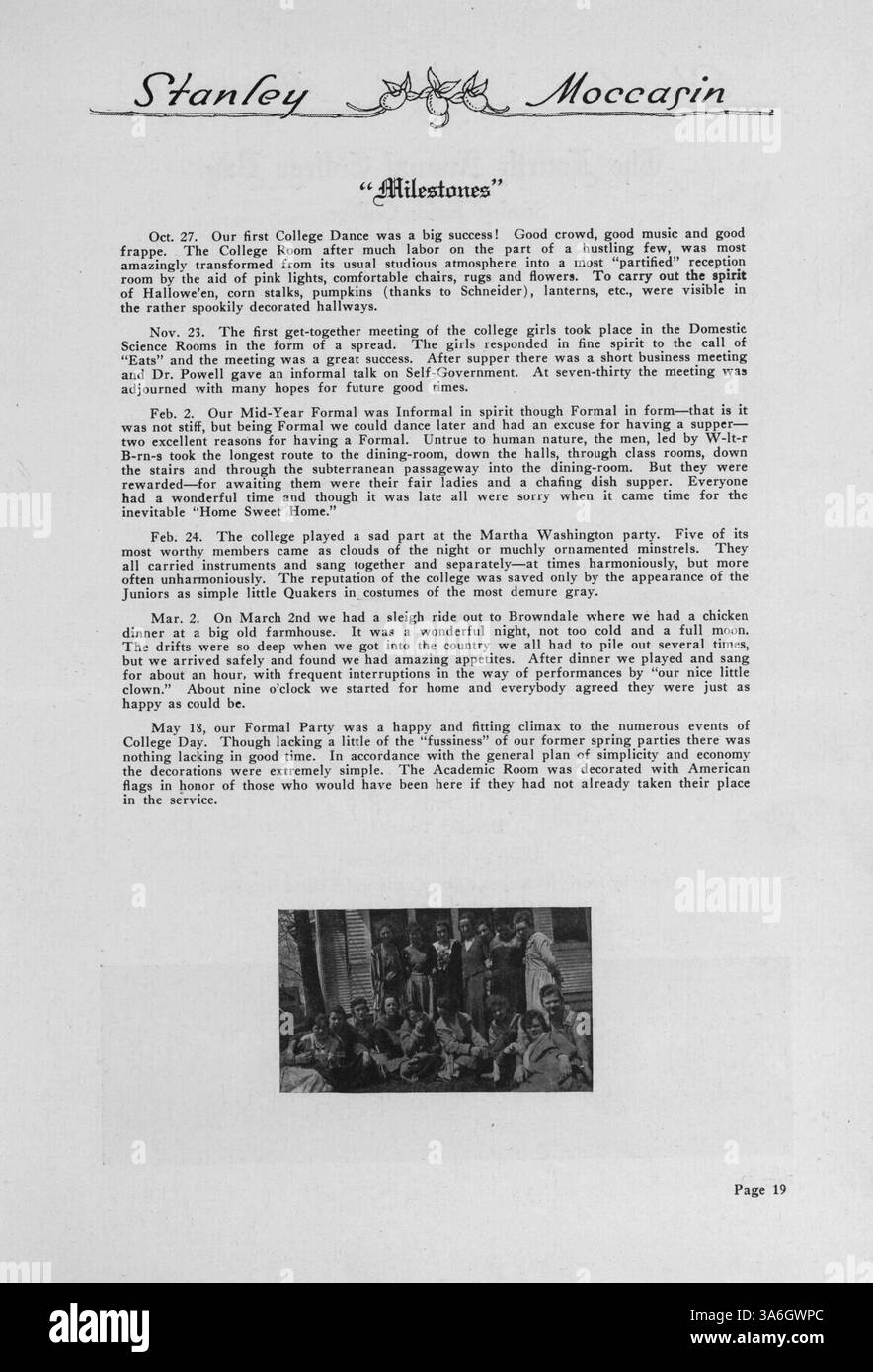 The 1917 'Moccasin' yearbook from Stanley Schools provides a historical ...