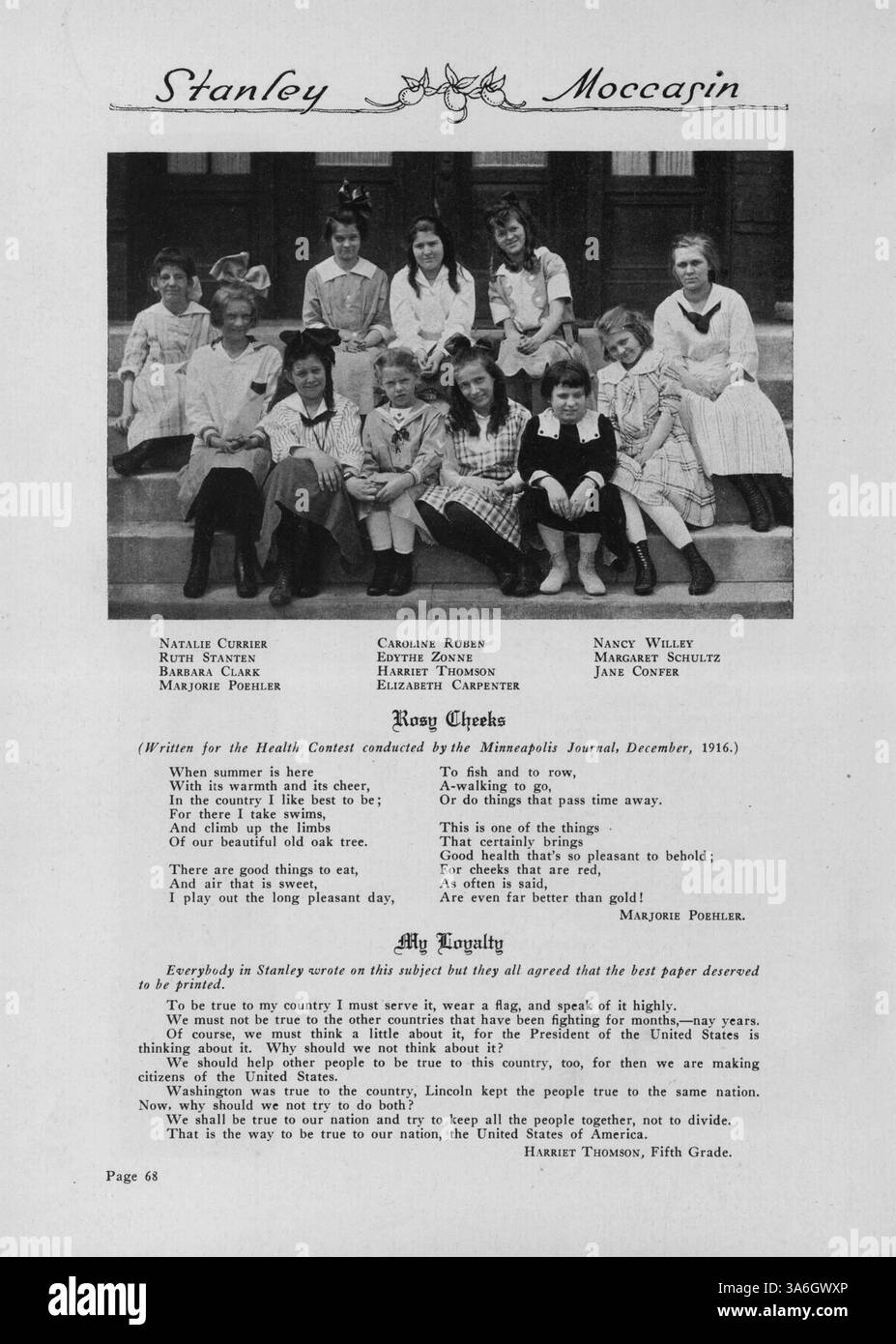 The Moccasin 1917 yearbook from Stanley Schools chronicles the 1916-1917 academic year ...