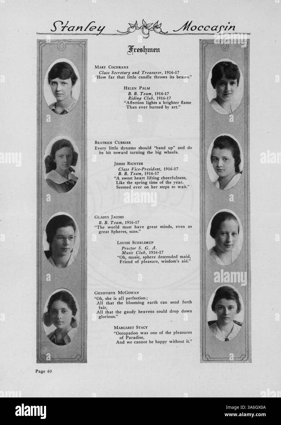 The Moccasin 1917 yearbook highlights the 1916-1917 school year at Stanley Schools, documenting ...