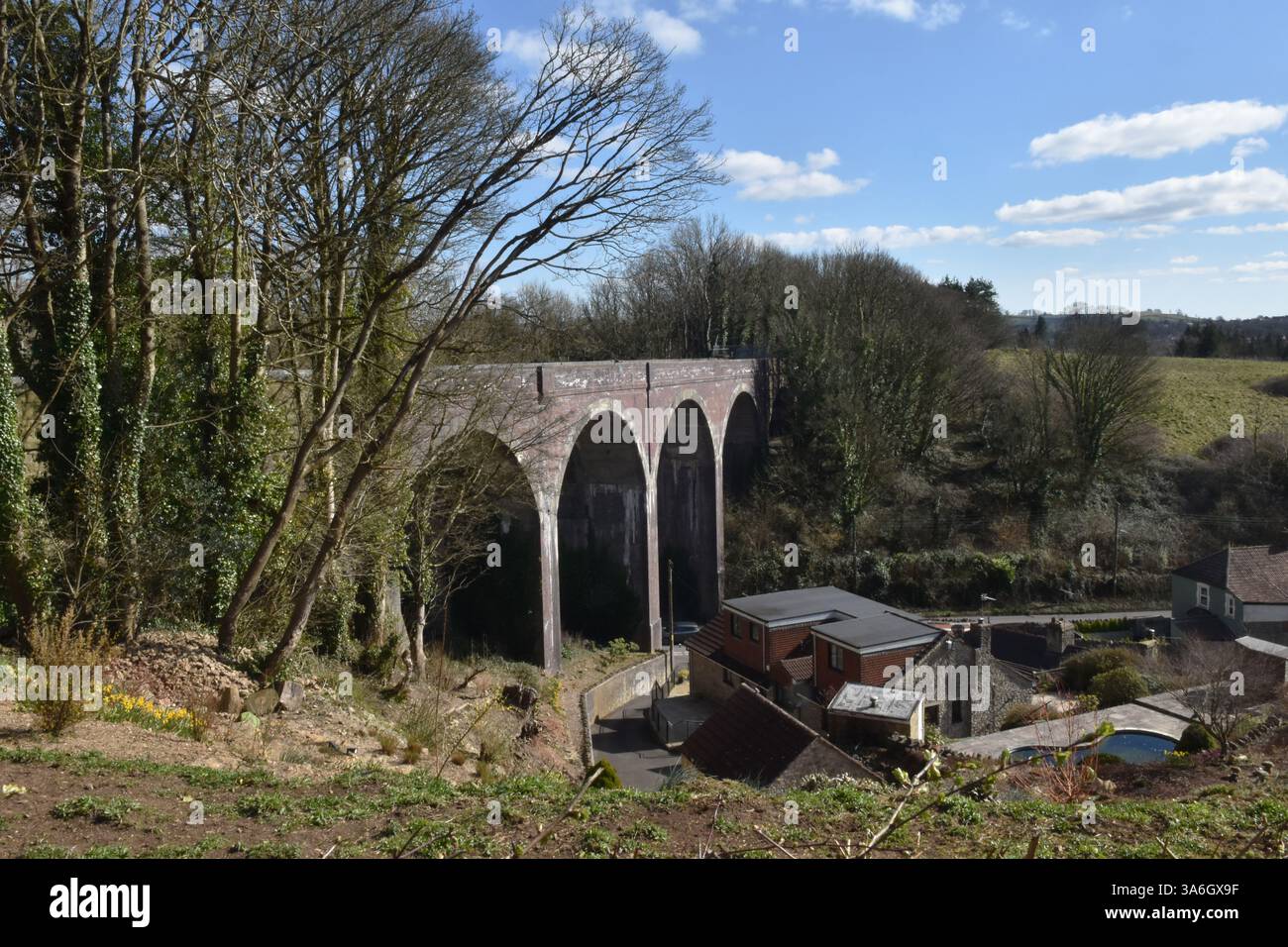 Bath Road Viaduct, Shepton Mallet, Somerset on the Former Somerset and ...
