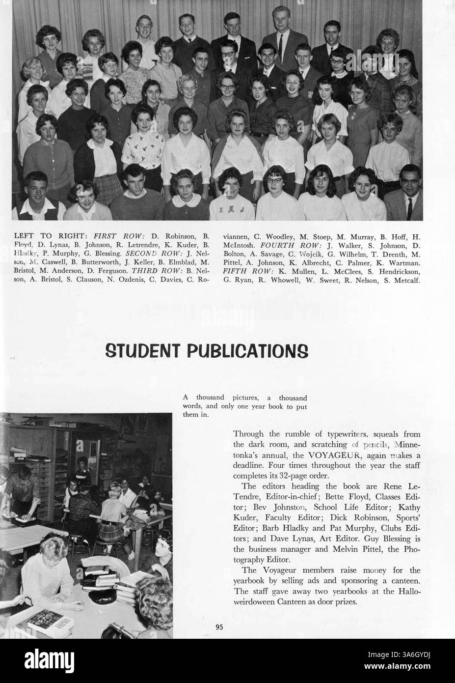 The 'Voyageur' yearbook from Minnetonka High School, 1961, captures key ...