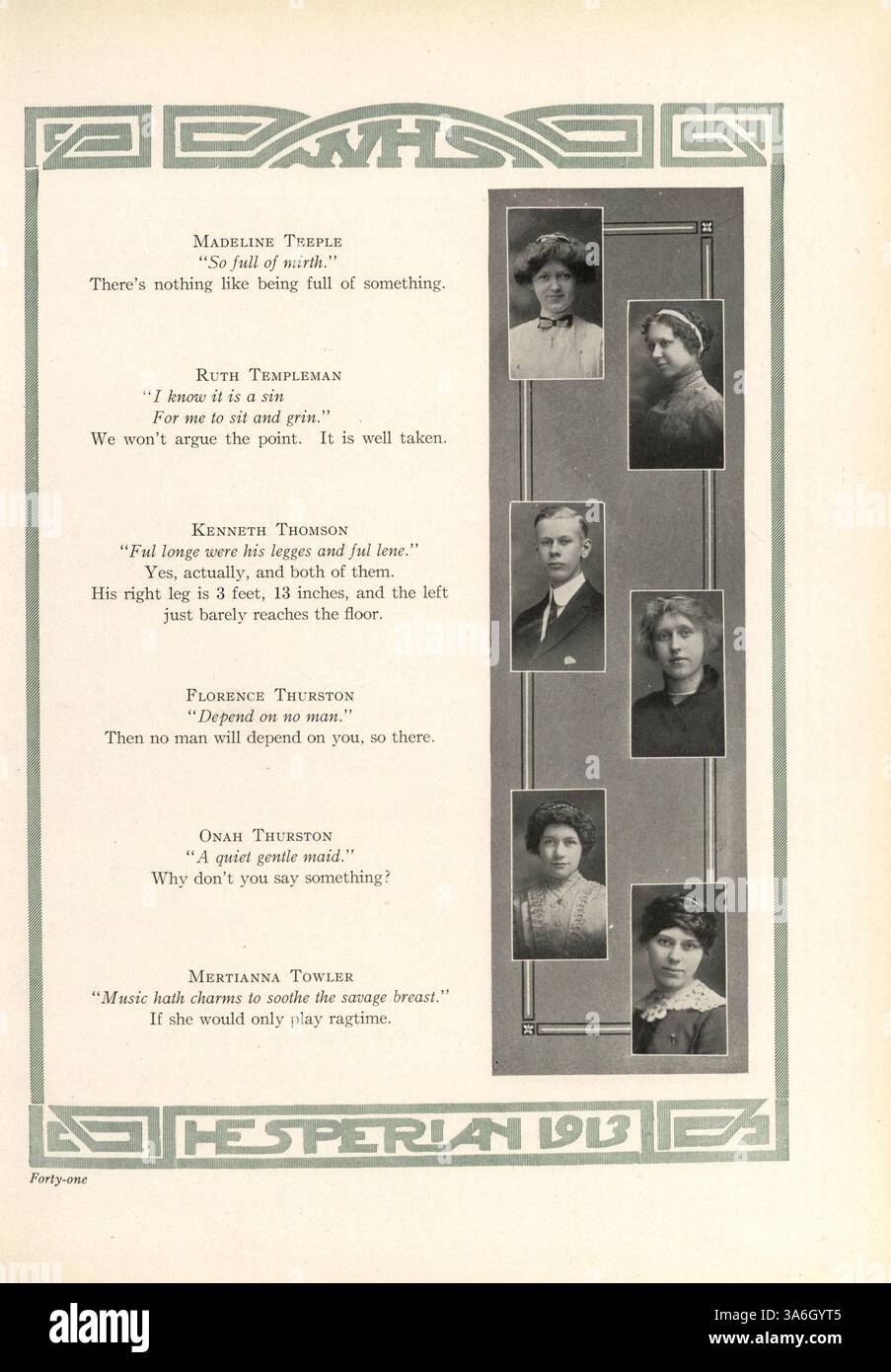 The 1913 West High Yearbook, Hesperian, captures student and faculty ...