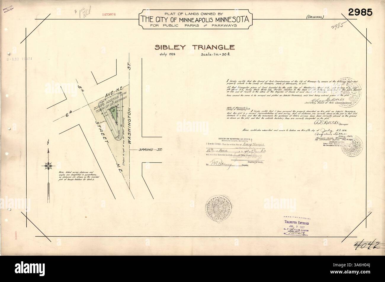 This image of Sibley Triangle in Minneapolis showcases the distinctive ...