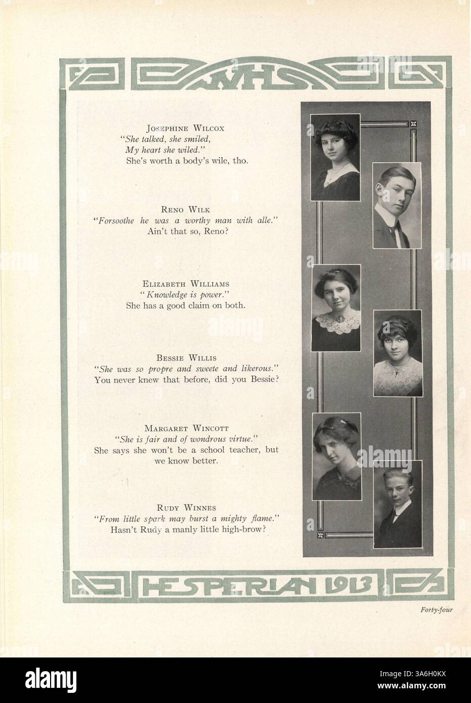 The Hesperian Yearbook of 1913 from West High School documents the ...